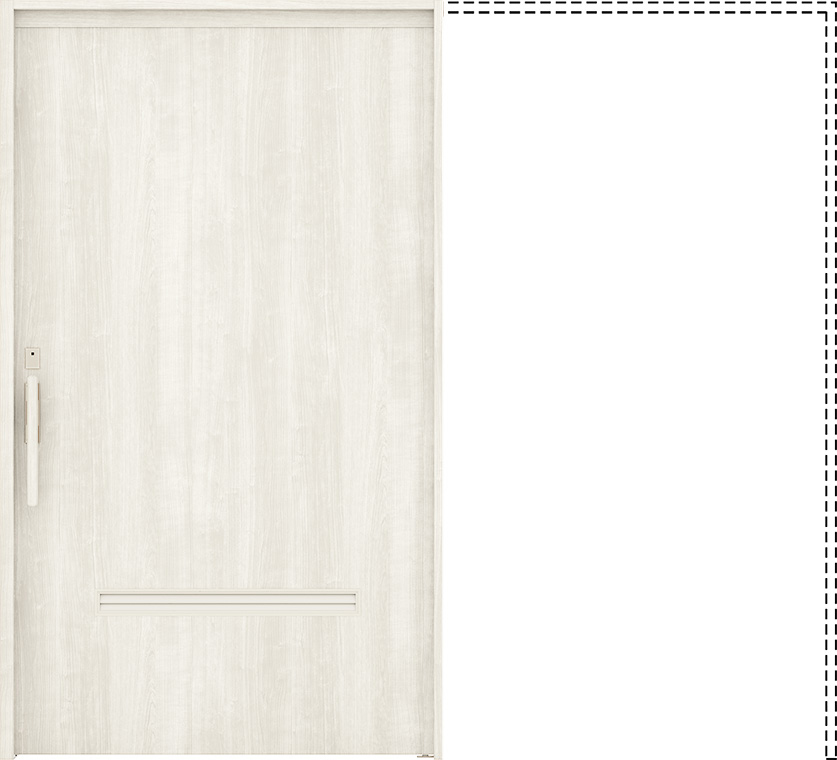 LIXIL ビジネス情報｜画像提供サービス｜上吊方式_引込み戸_自閉機能(水平式）_HYE（特注・採光窓なし）_木質面材_クリエアイボリー