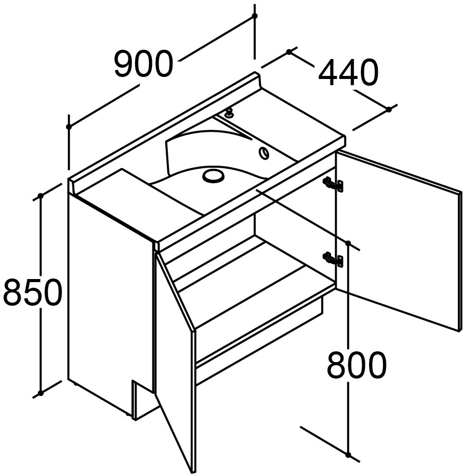 LIXIL ビジネス情報｜画像提供サービス｜間口900mm_化粧台本体